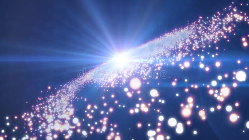 Spiral Galaxy Ray Light Particle Stock Illustration - Illustration of ...