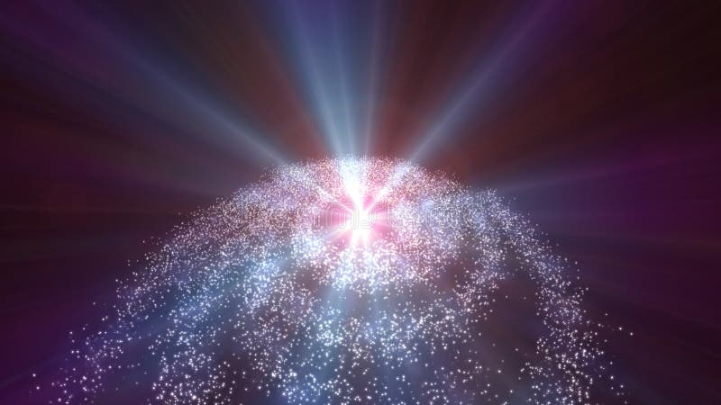 Spiral Galaxy Ray Light Particle Stock Illustration - Illustration of ...