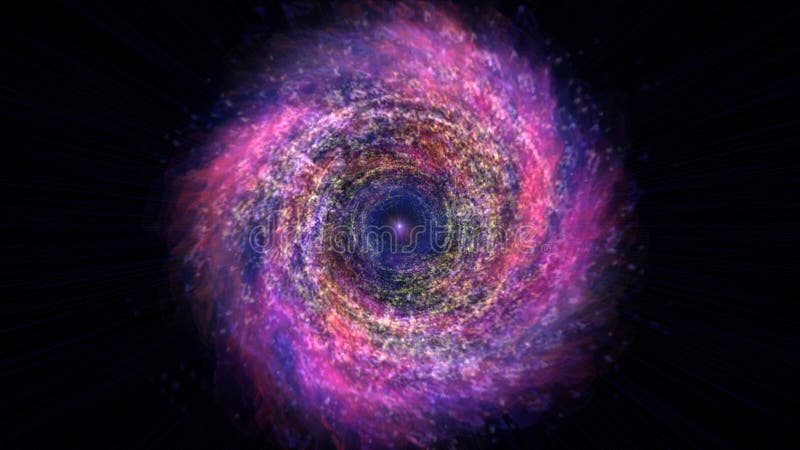 Spiral Galaxy Ray Light Particle Stock Illustration - Illustration of ...