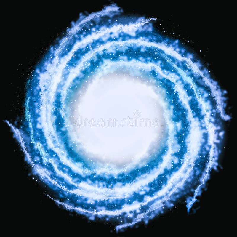 Spiral Galaxy, Simple Colored Digital Drawing with Many Details Stock ...