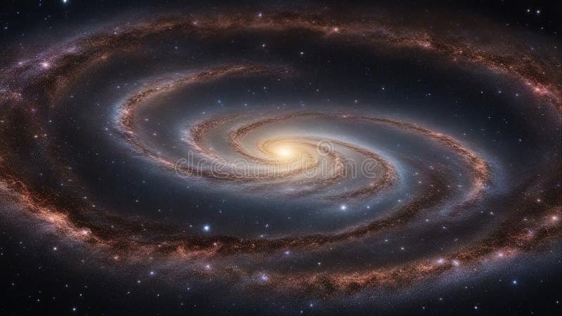 Spiral Galaxy in Space _A Celestial View of the Starfield and Galaxy in ...