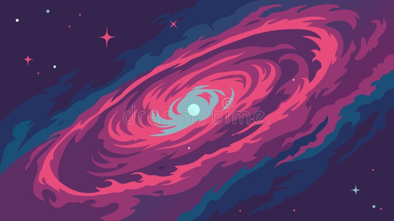 Spiral Galaxy in Space, Cosmic Phenomenon Vector Design Generative AI ...