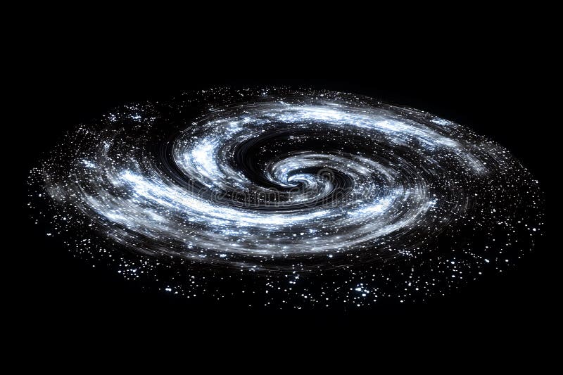 Spiral Galaxy in Space, Cosmic Swirl, Stars, Nebula Stock Illustration - Illustration of energy ...
