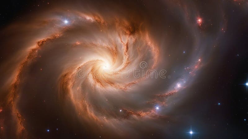 Spiral Galaxy in Space _A Deep Space Nebulae with a Spiral Shape and a ...