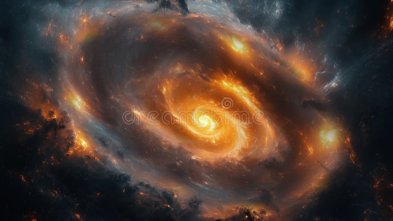 The Spiral Galaxy in Space. Loop Animation Stock Video - Video of ...