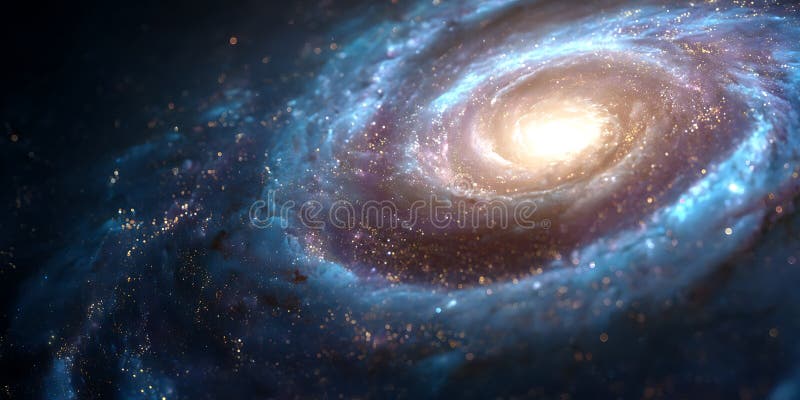 Spiral Galaxy Stunning Cosmic Background for Design Stock Illustration ...