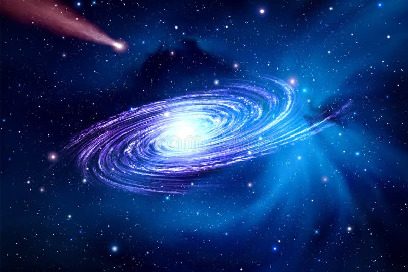Spiral galaxy top view stock illustration. Illustration of galaxy ...