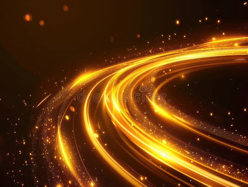 Spiral of Gold Lights stock photo. Image of luxury, inspiration - 374892170