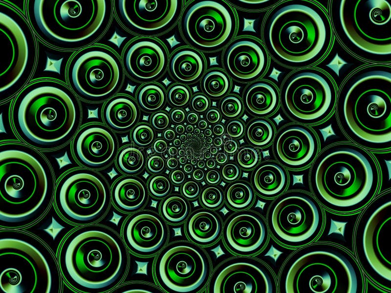 Spiral Green Disks Graphic Pattern Stock Illustrations – 4 Spiral Green ...