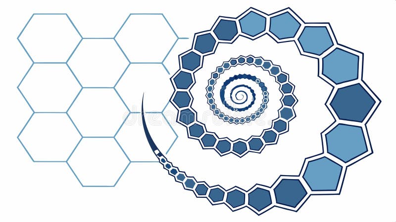 Spiral Hexagon Geometric Pattern Abstract Design Math Vector Design Generative AI Stock Vector ...