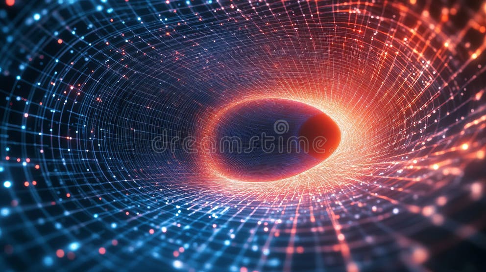 A Spiral Hole with a Red Dot in the Middle Stock Illustration ...