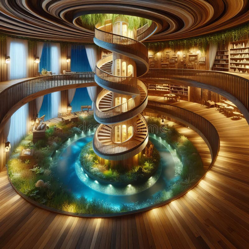 Spiral House a House with a Spiral Floor Plan Promoting Continu Stock ...