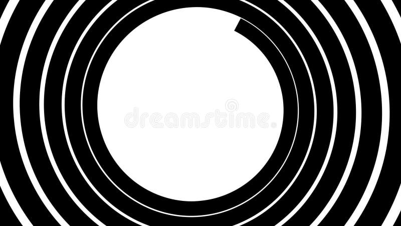 Spiral Hypnotic Animation. Black and White Looping Stock Footage ...