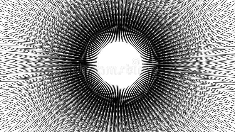 Spiral Hypnotic Animation. Black and White Looping Stock Footage ...
