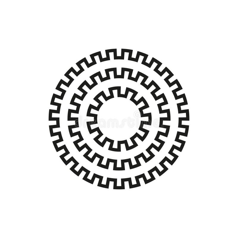 Spiral Icon. Concentric Rings. Abstract Geometric Vector. Circular ...