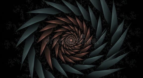 Spiral of Interlocking Geometric Shapes Forms a Dynamic Digital Artwork ...