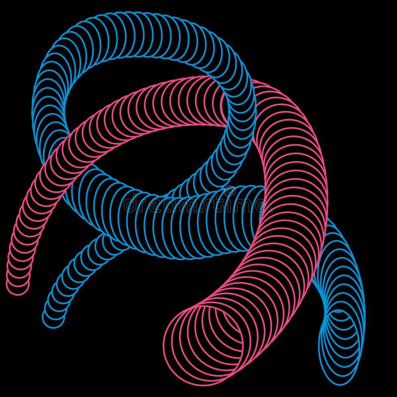 The Spiral. the Interweaving of Two Elements Stock Vector ...