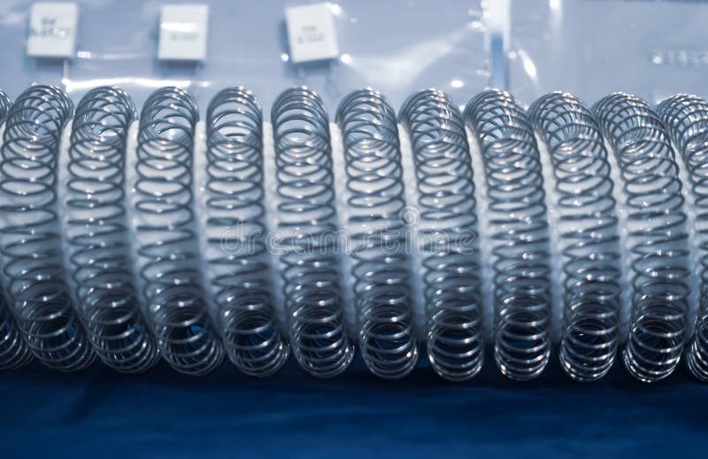 Spiral Iron Spring Heating Element. Shallow Depth of Field Stock Photo ...
