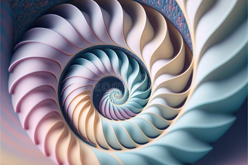A Spiral Like Object with a Blue Center and a Pink Center and a Blue ...