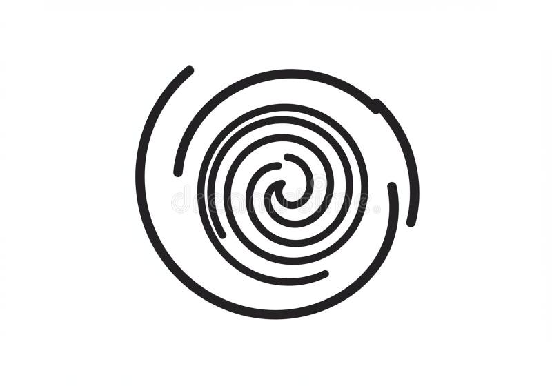 Black Continuous Spiral Line Stock Illustrations – 1,114 Black ...