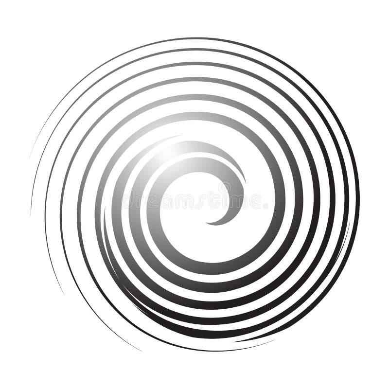 Spiral Line. Circle Design Element Stock Vector - Illustration of shape ...