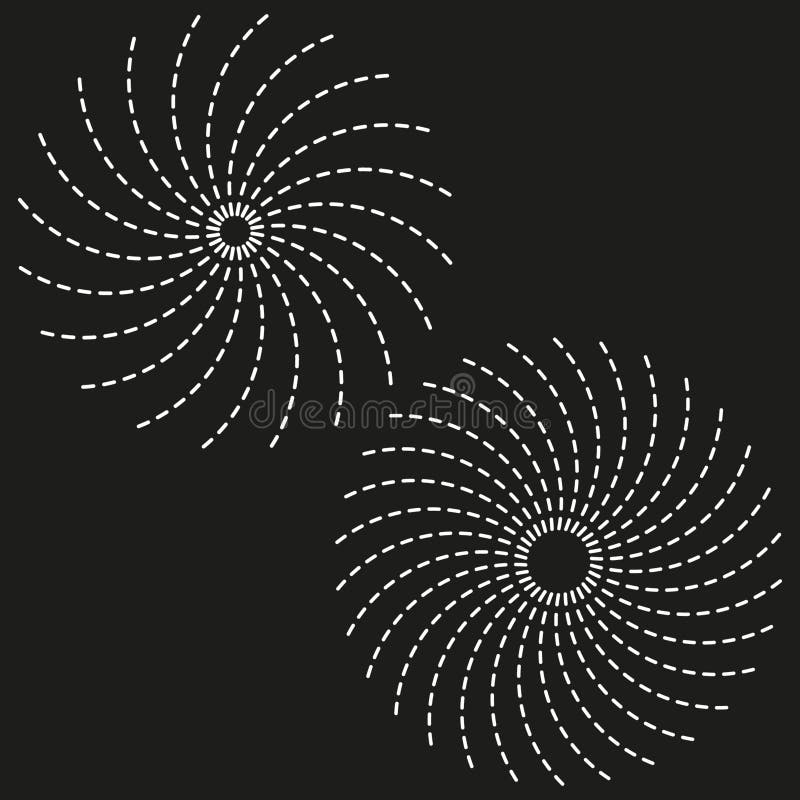 Spiral Line Icon. Twisted Swirl Symbol. Dashed Line Spirals. Vector ...