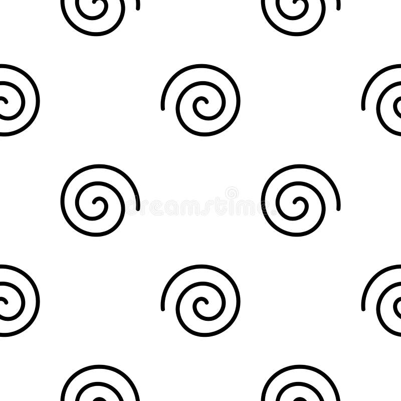Spiral Line Seamless Pattern with Abstract Theme Stock Vector ...