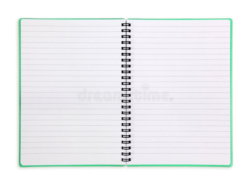 Opened Spiral Notebook. stock image. Image of book, note - 1737401