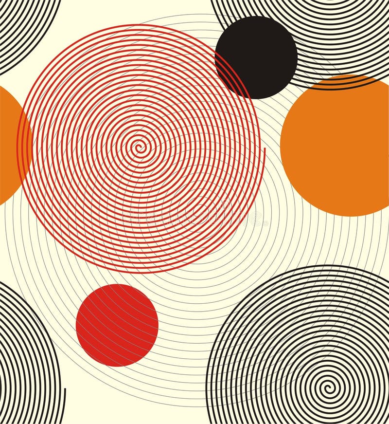 Shape of Messy Random Line Circles, Abstract Geometric Background ...