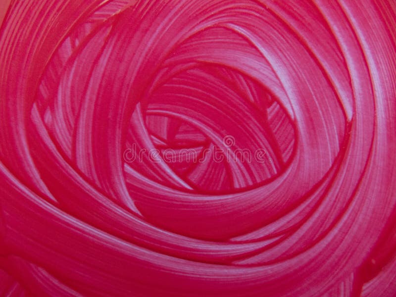 Spiral of Lines of Red Paint, with the Effect of Volume Stock Photo ...