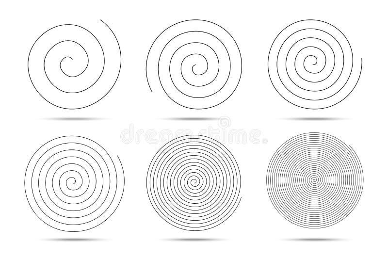 Spiral Logo Design Elements. Vector Illustration. Set of Spirals. Stock ...
