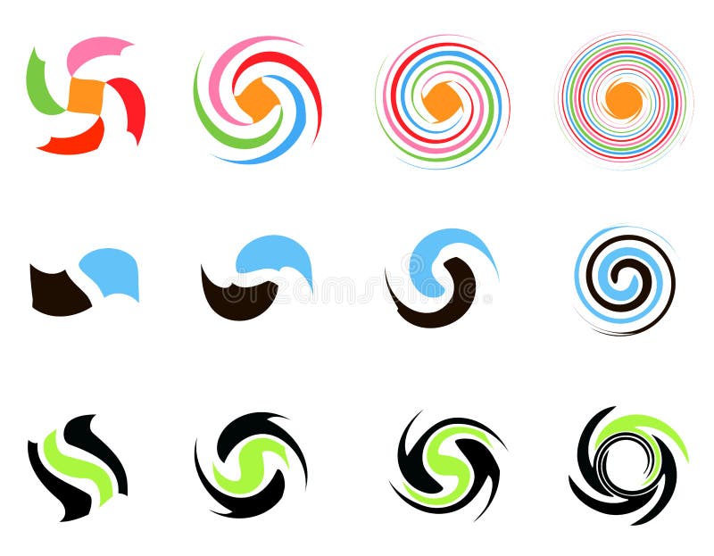 Spiral logos stock vector. Illustration of circle, circles - 31117479