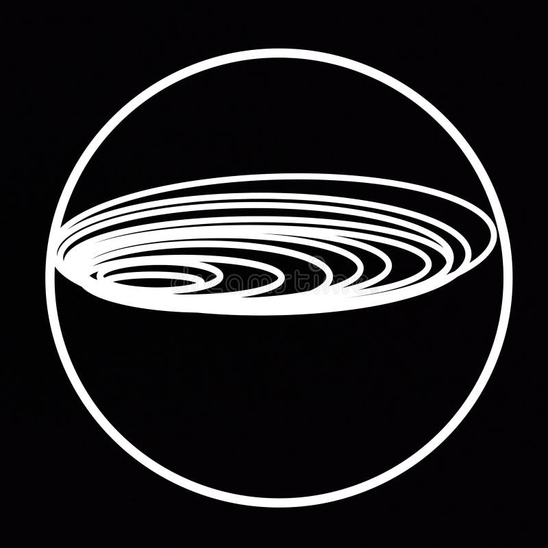 The Spiral Logos Spans the Earth Stock Illustration - Illustration of ...