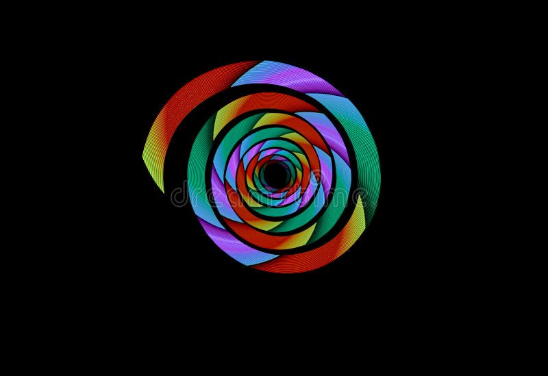 Spiral Made of LED Lights Trails Stock Image - Image of design ...