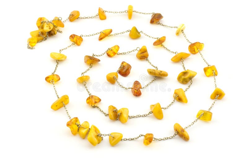 Spiral Made of Rough Amber and Chain Stock Photo - Image of chain ...