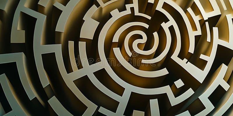 Spiral Maze Pattern: Abstract Background Texture Image for Design Stock ...