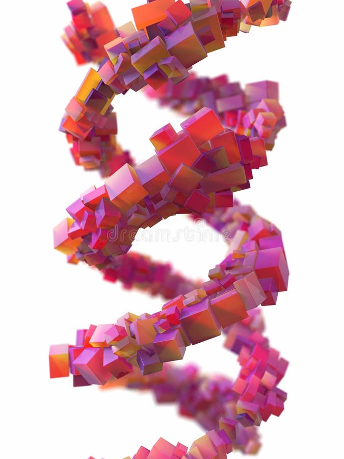 Spiral molecular structure stock illustration. Illustration of cube ...