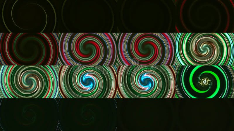Spiral Movement of Lights on a Dark Background. Dynamic Background ...