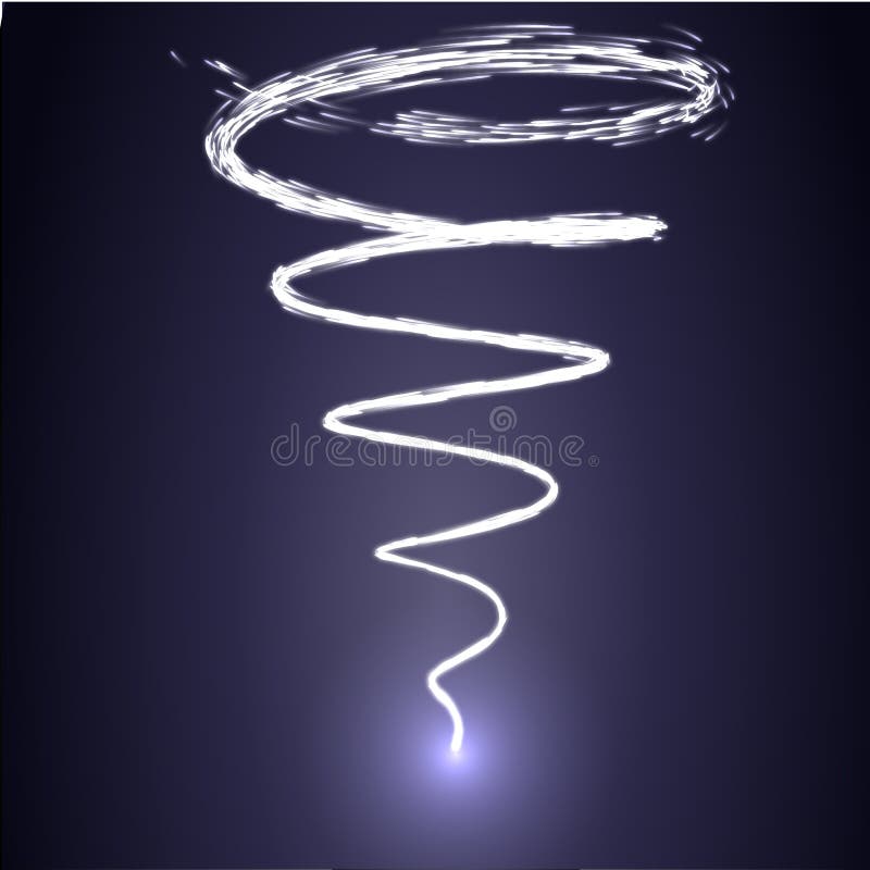Spiral moving particles stock illustration. Illustration of powerfully ...