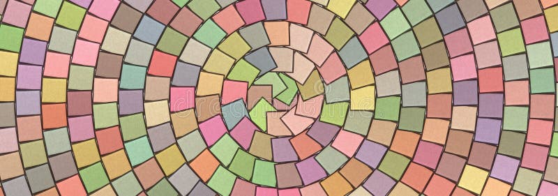 Spiral Multi-color Brick Wall Pattern. the Texture of Old Dark Brown ...