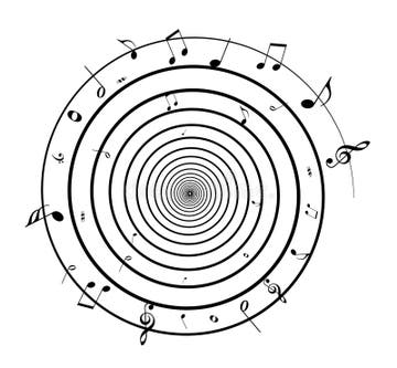 Spiral music notes stock vector. Illustration of cool - 19051460