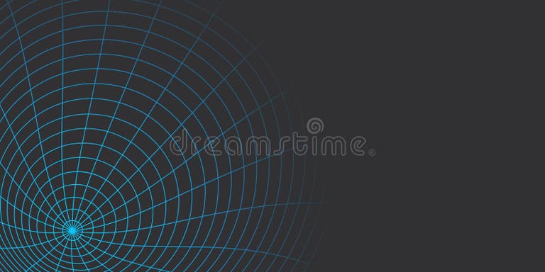 Spiral Network Grid: Convergence of Lines and Light. a Circular Network ...