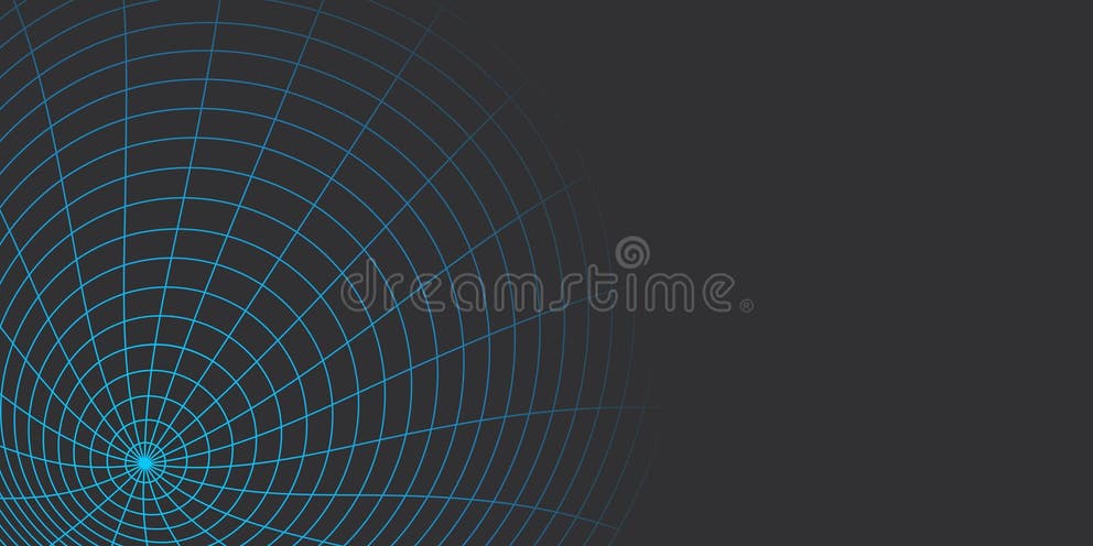 Spiral Network Grid: Convergence of Lines and Light. a Circular Network ...