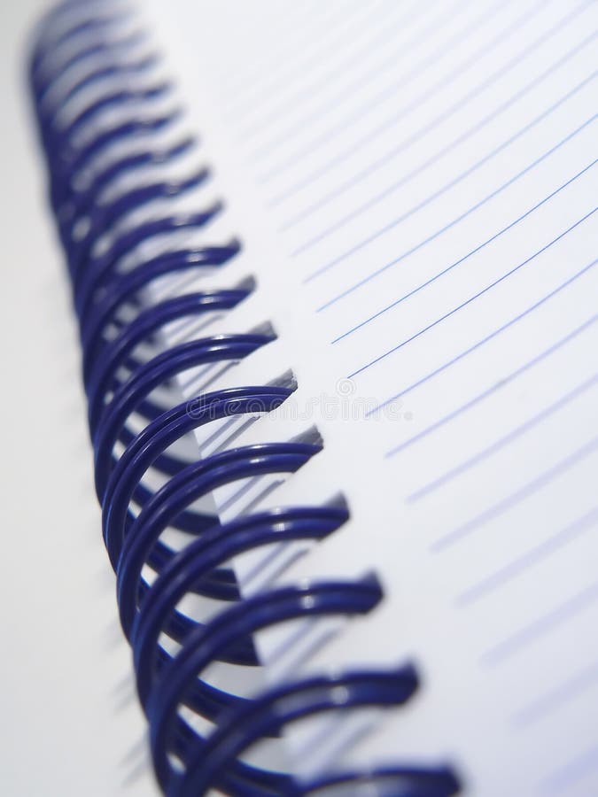 Spiral notebook stock image. Image of lined, ruled, detail - 206541