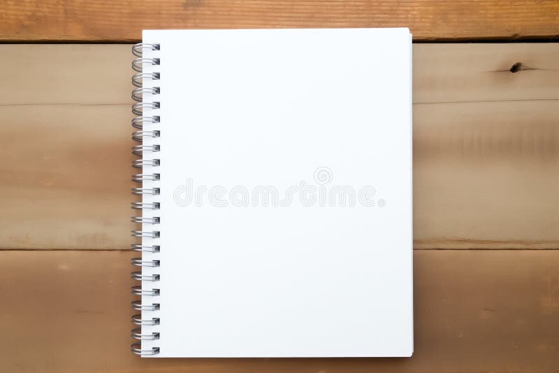 Spiral Notebook with Blank White Paper Stock Image - Image of white ...