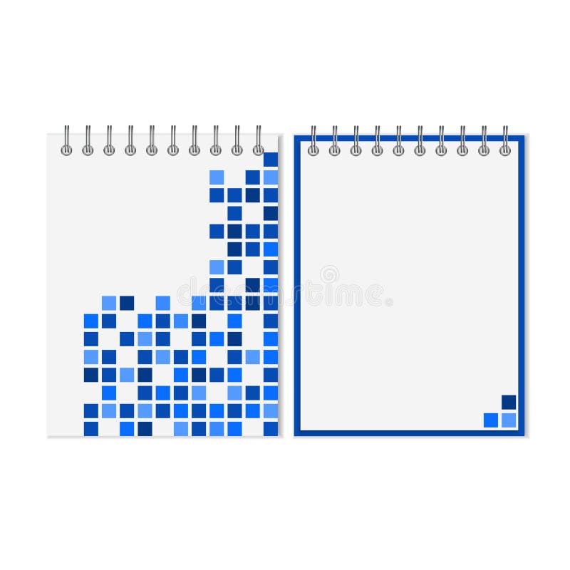 Spiral Notebook with Bright Colorful Cover Design Stock Vector ...