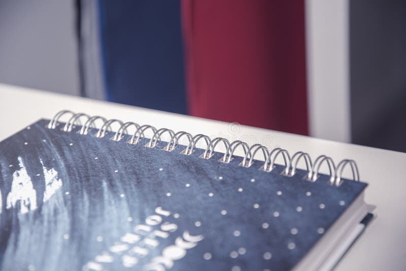 Spiral Notebook Close Up in the Office Stock Photo - Image of notebook ...