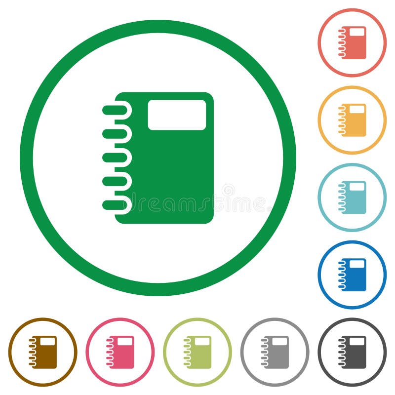 Spiral Notebook Flat Stock Illustrations – 3,715 Spiral Notebook Flat ...