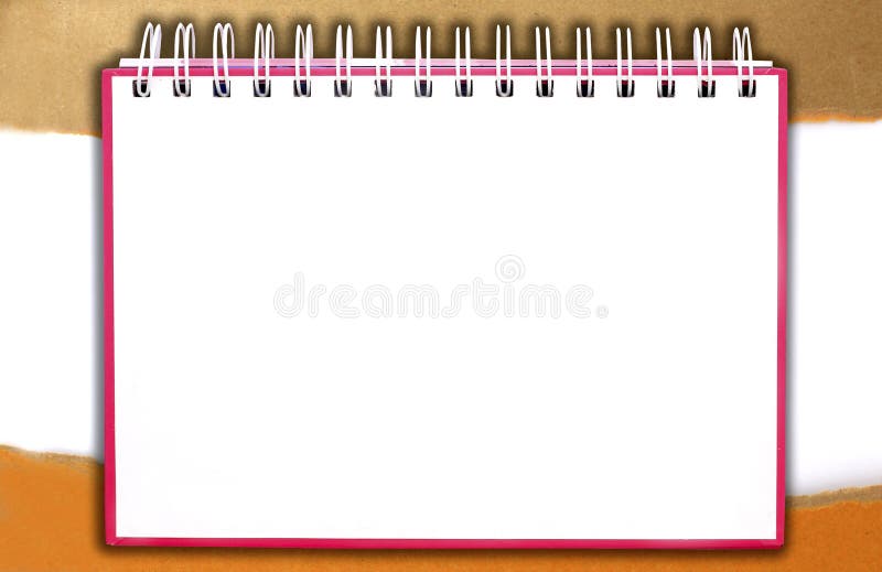 Spiral Notebook Frame On A White Background Stock Image - Image of ...