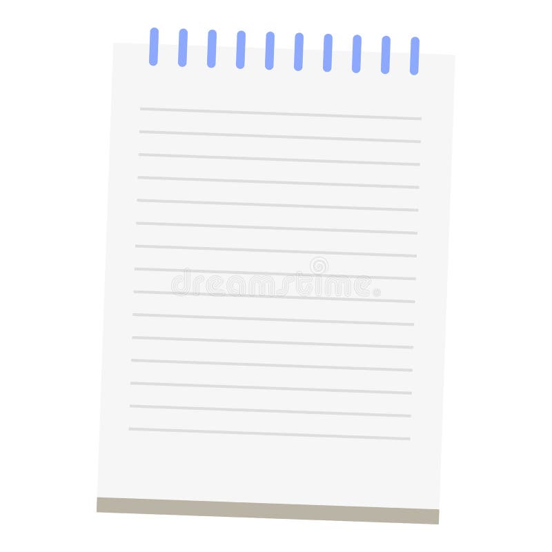 Spiral Notebook Icon, Flat Style Stock Vector - Illustration of cover ...